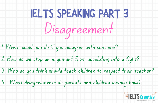 IELTS Speaking Part 3 – DISAGREEMENT (từ vựng + ý tưởng) - ENGLISH Ms Ly