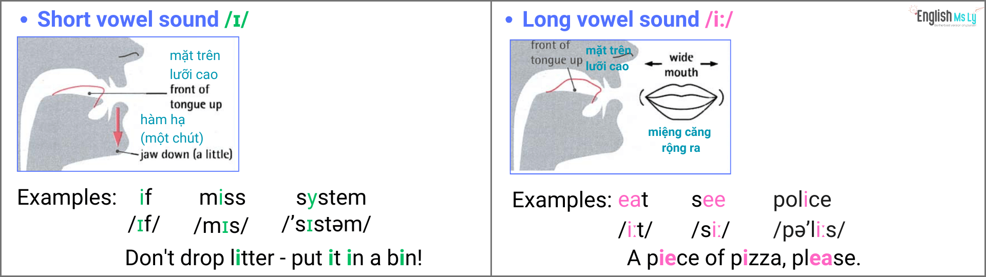 Học bảng IPA - 20 nguyên âm đơn và đôi - 20 english vowel sounds ...